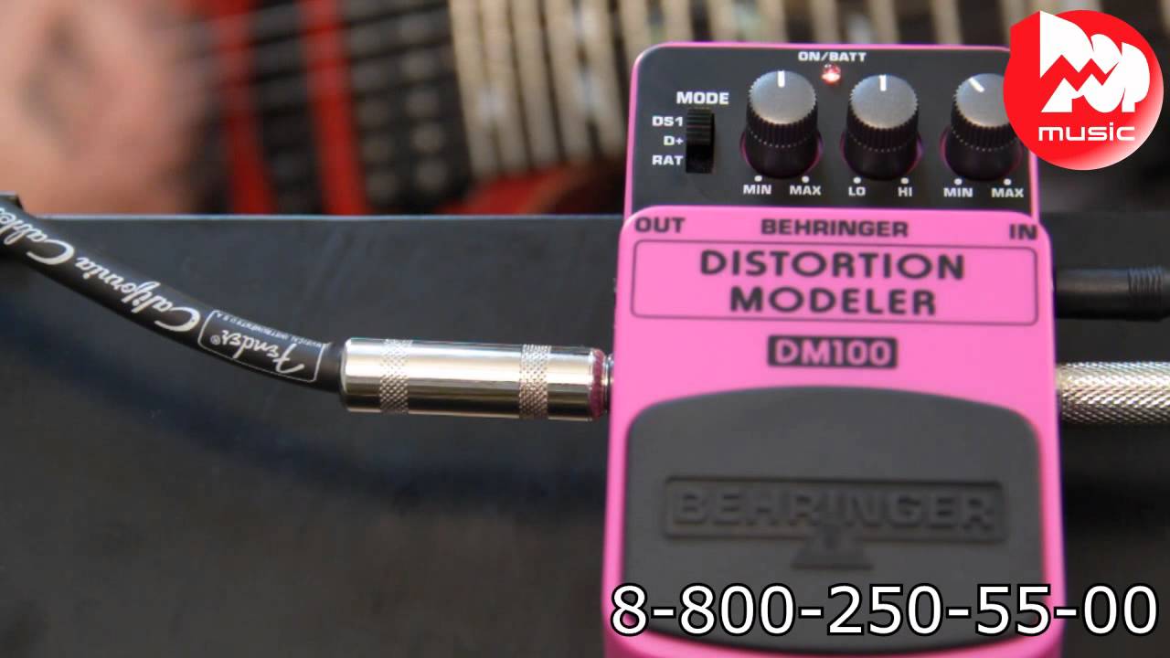 Гитарный эффект BEHRINGER DISTORTION MODELER DM100 - YouTube