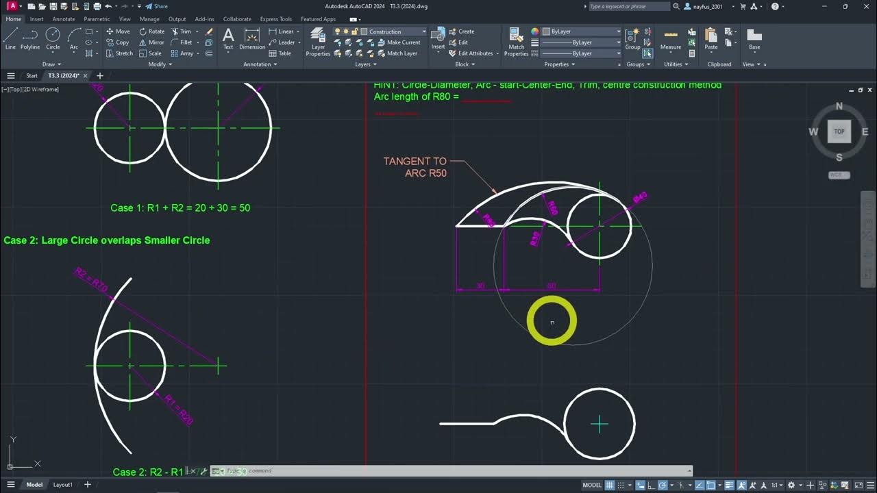 Walkthrough of Tutorial T3.3 with Autodesk AutoCAD 2024 - YouTube