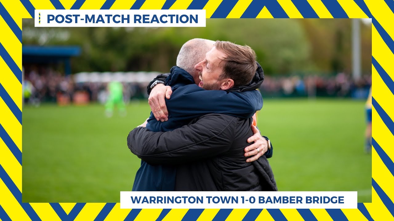 Warrington Town 1-0 Bamber Bridge: Mark Beesley reaction - YouTube