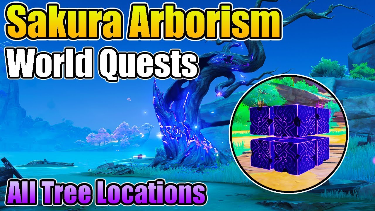 All 5 Thunder Sakura Locations | Sakura Arborism World Quests | Genhin ...