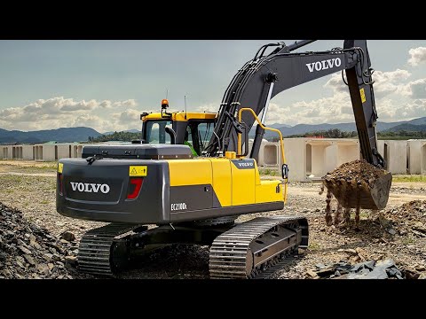 volvo equipment | volvo heavy duty equipment on loading truck - YouTube