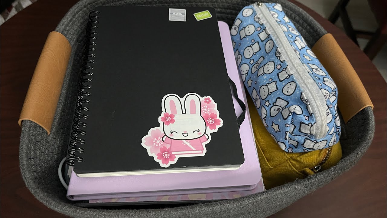 New writing basket! New planner! - YouTube