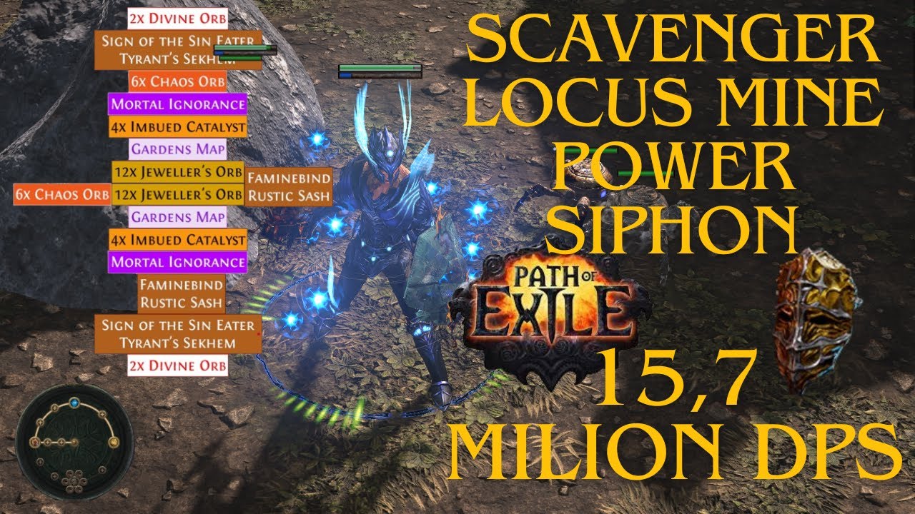 POE 1 Scavenger POWER Siphon Locus Mine EXPLOSION on Day 9 and 10 ...