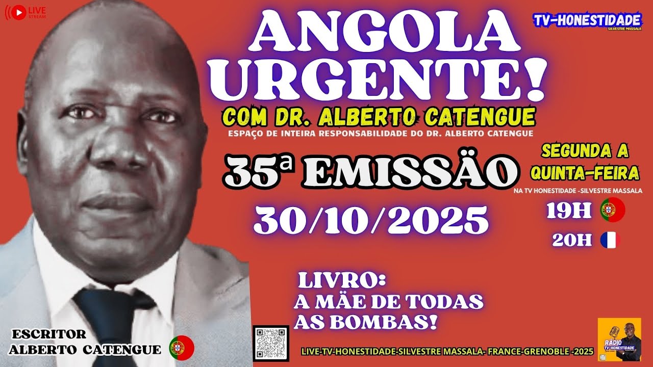 # 35.ª EMISSÃO: ANGOLA URGENTE ! COM POLÍTICO ALBERTO CATENGUE. - YouTube