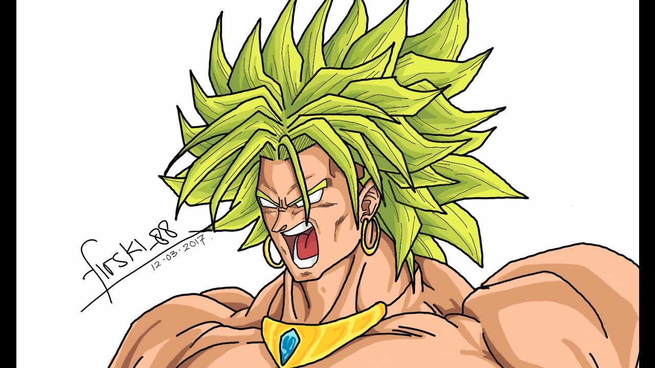 Digital artwork - Drawing anime manga - Broly ( The Legendary Super ...