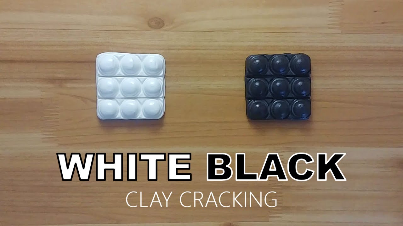 WHITE BLACK mini POP IT clay cracking 화이트 블랙 미니 팝잇 점토 부수기 - YouTube