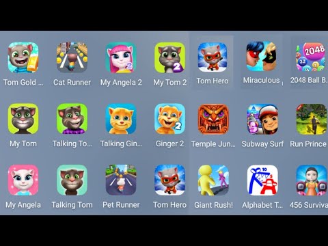 FULL TOM GAME,MY ANGELA,TEMPLE JUNGLE RUN,SUBWAY SURF,MIRACULOUS,GIANT ...