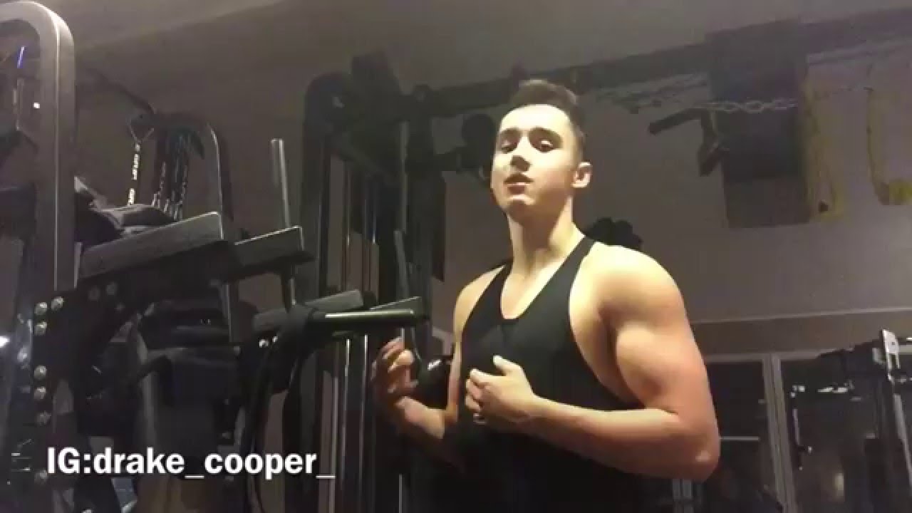 Extremely intense chest/back workout w/15 year old bodybuilder Drake ...