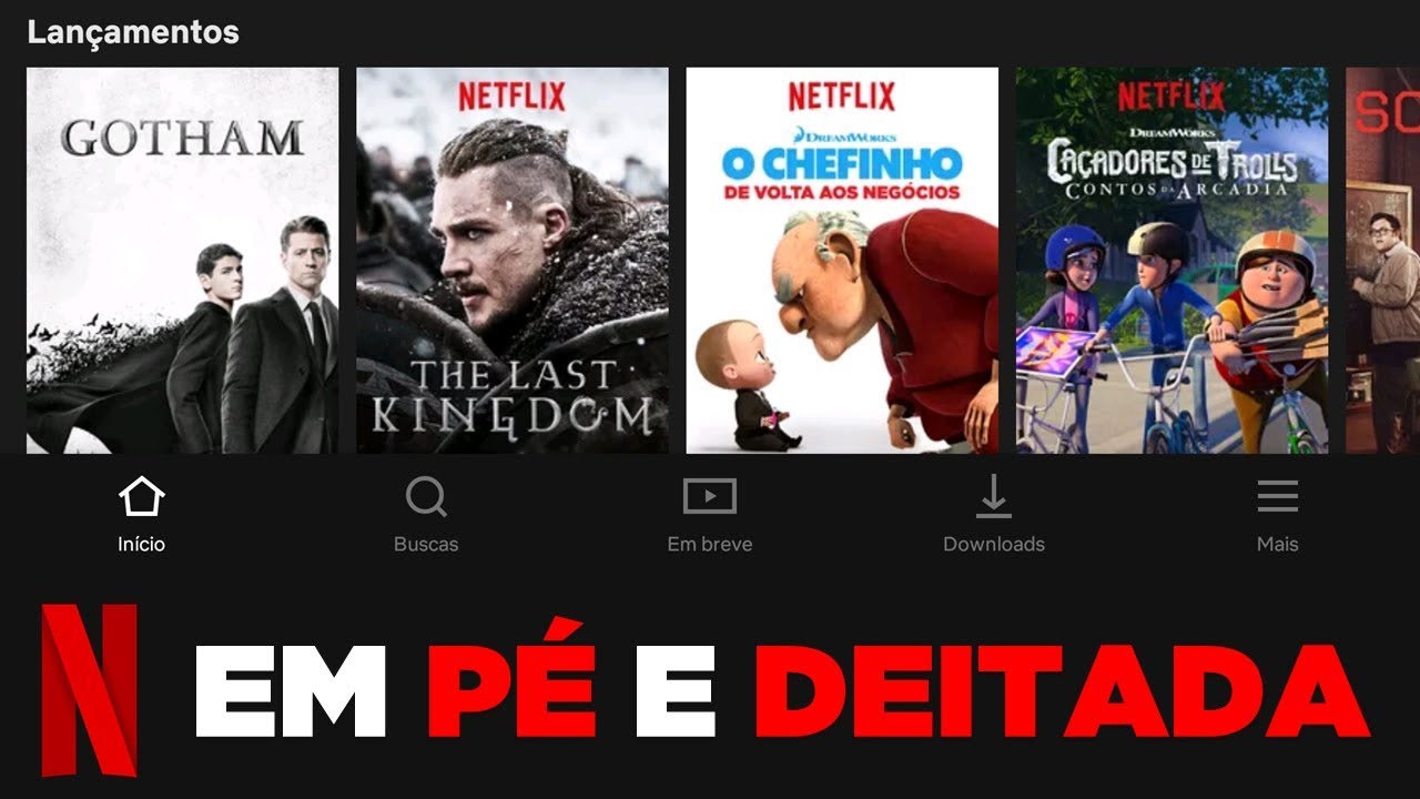 Como assistir Netflix com a tela em pé e deitada | Mudar a orientação ...