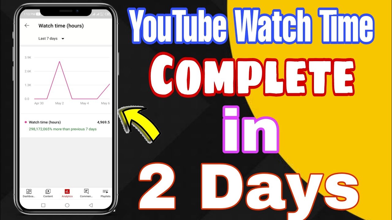 How To Complete YouTube Watch Time || YT Watch Time || Within 2 Days ...