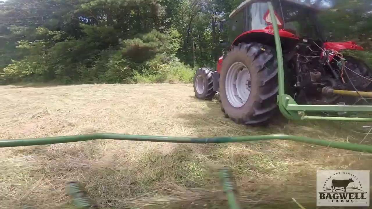 Tedding Hay An Super Clean - YouTube
