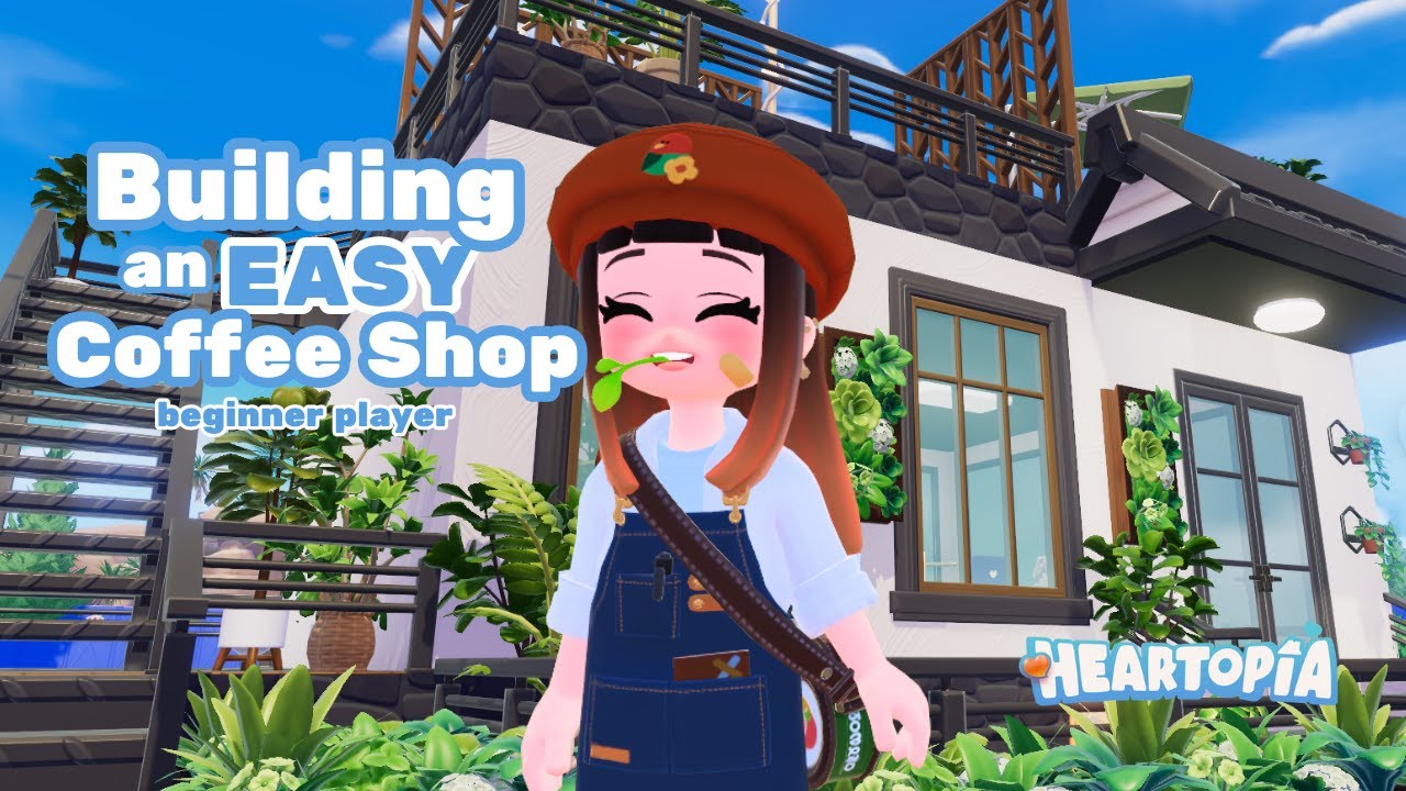 #03 I built a Coffee Shop in 💜 HEARTOPIA 💜 (Easy Building Tutorial and ...