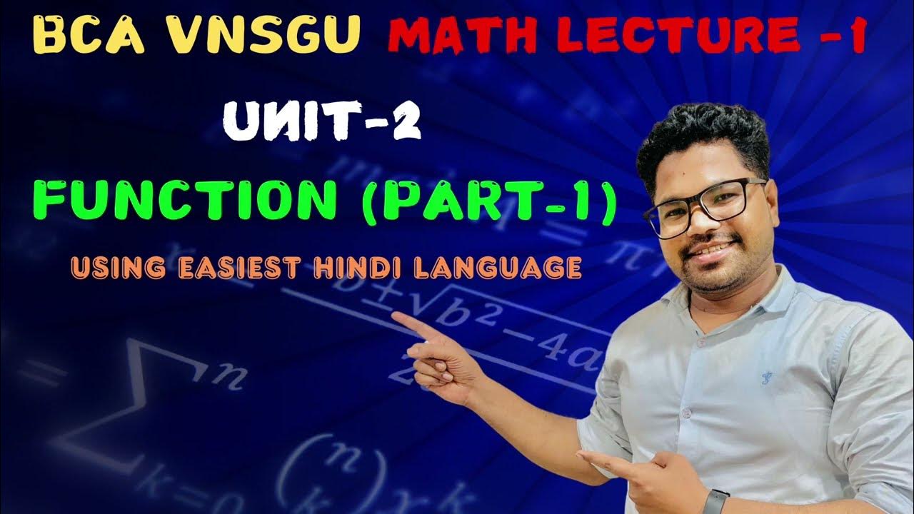 Function Simplest Explanation| Domain ,Co-Domain,Range |Lecture-1 | Maths Chap-2 | BCA SEM-1 ...