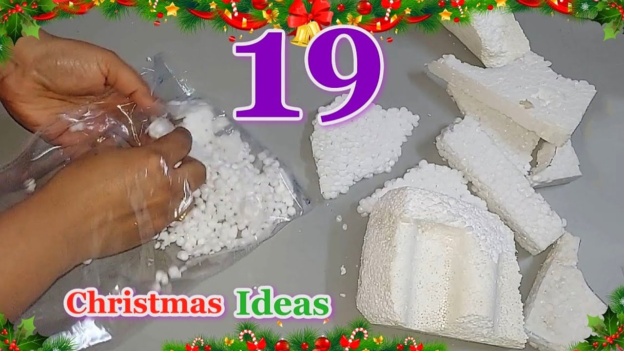 19 Affordable Christmas Decoration ideas from waste Styrofoam | DIY ...