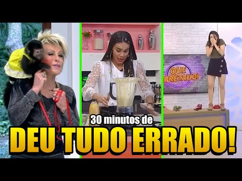 ESPECIAL: 30 Minutos de Momentos que deram ERRADO na TV!