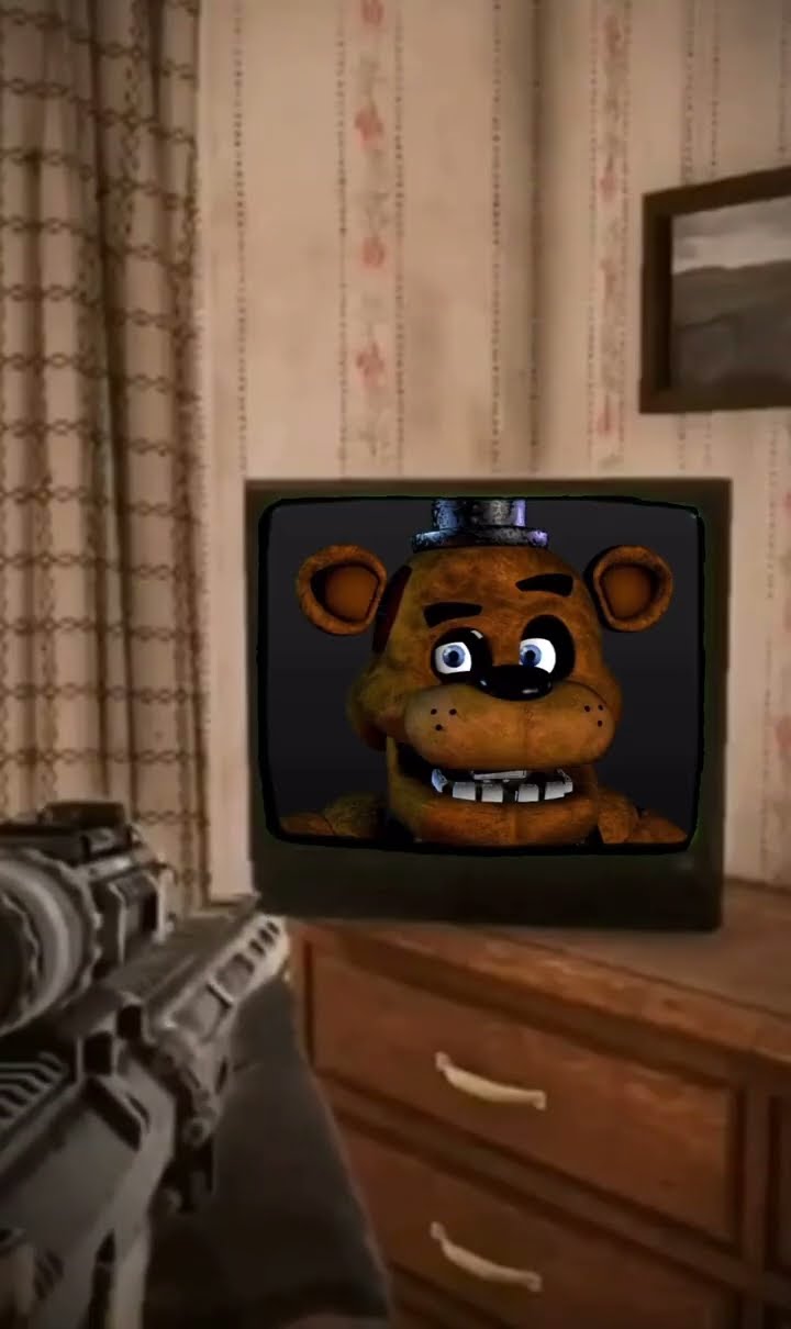 Gun shooting TV meme with Fnaf #fnaf #funny - YouTube