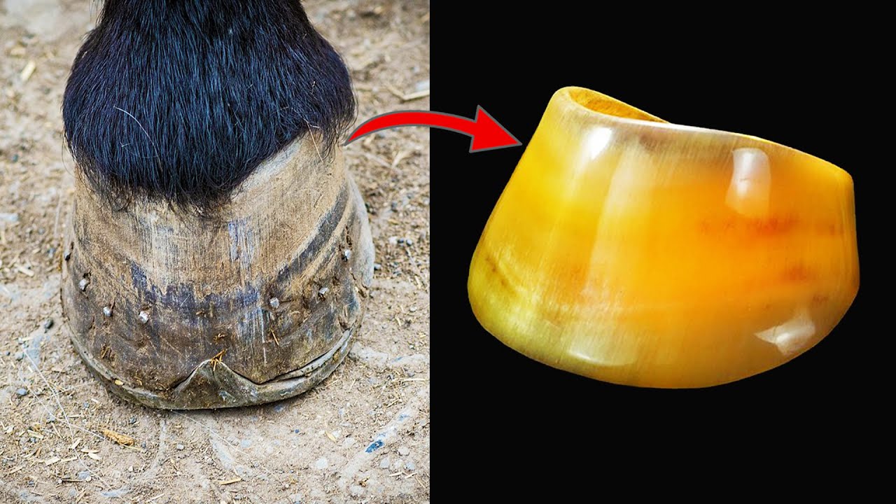 Turning dirty horse hoof into Jewelry, incredible DIY - YouTube