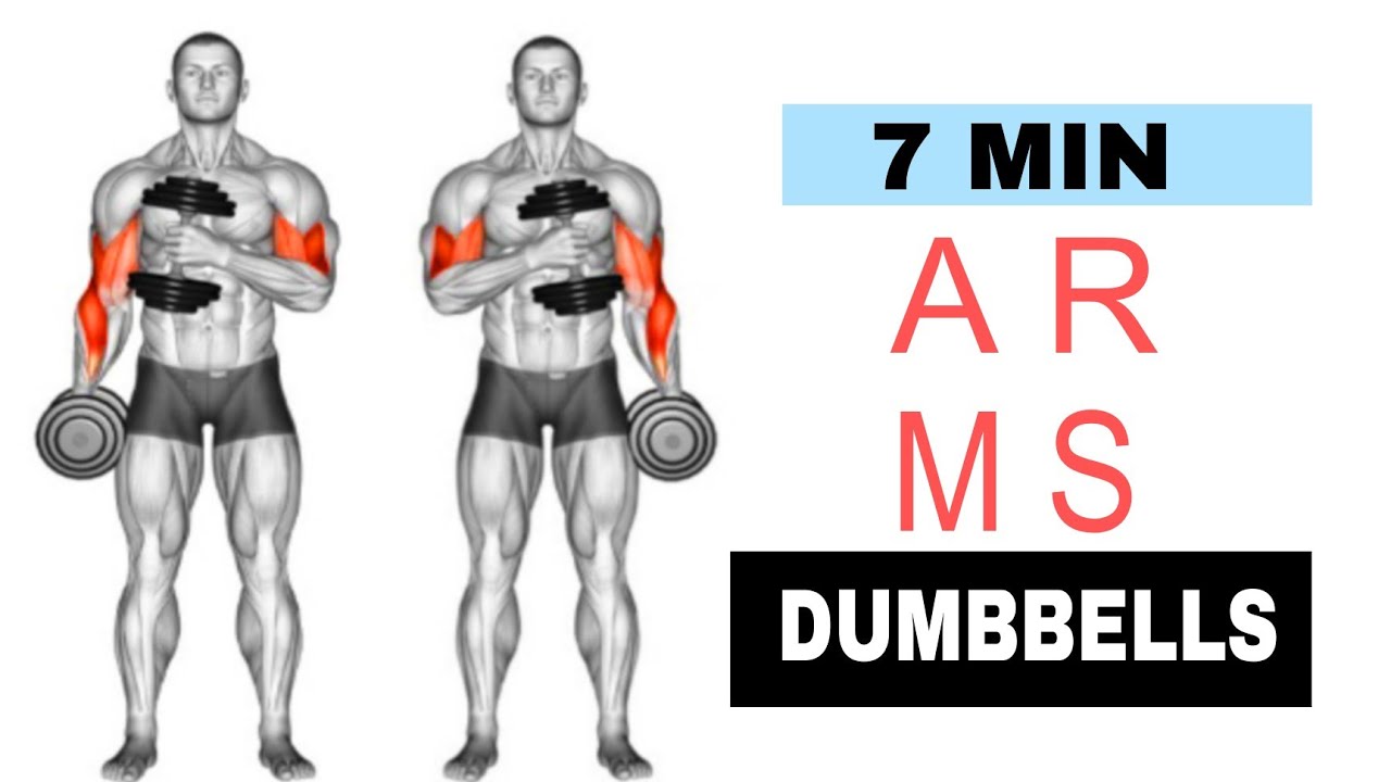 7 MIN DUMBBELLS ARMS | Shoulder Exercises At Home - YouTube