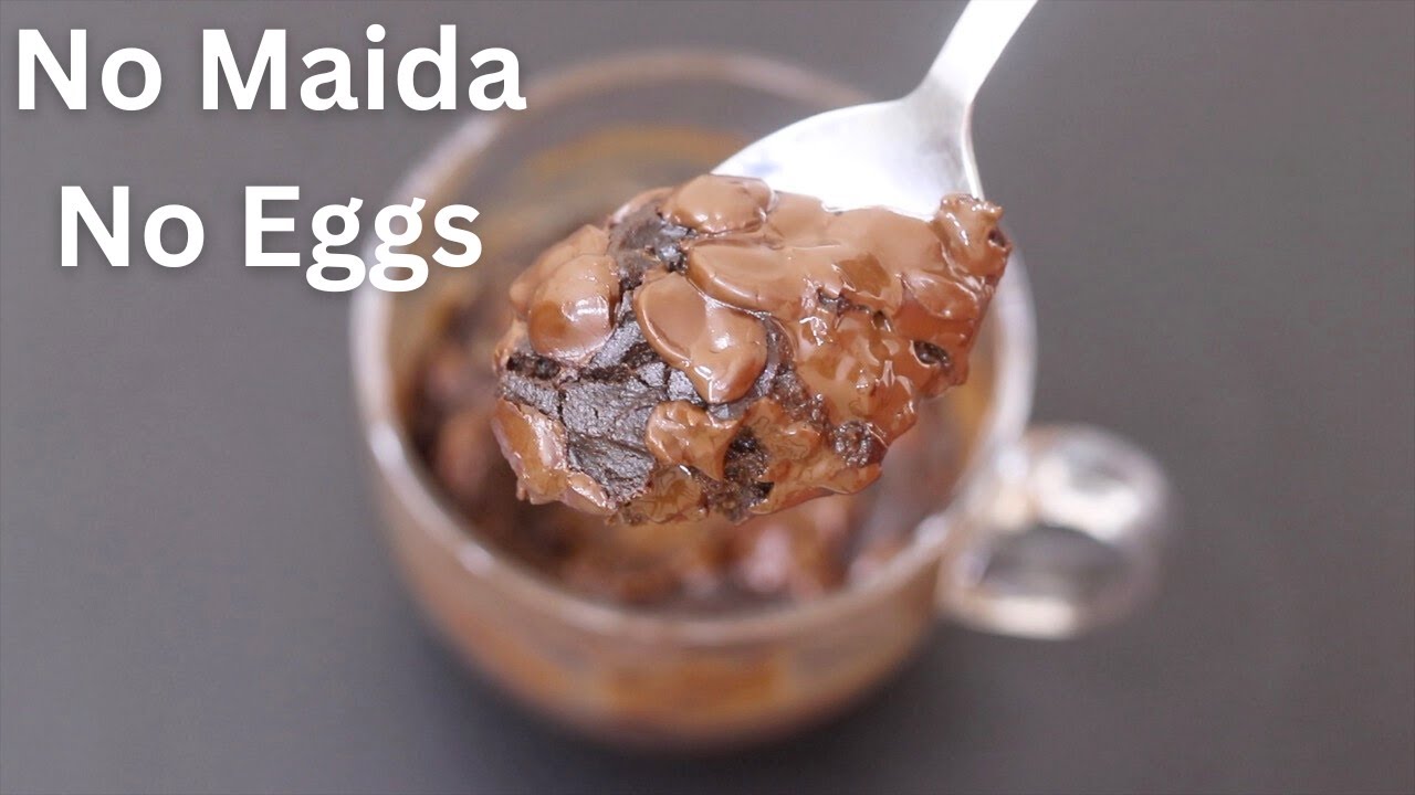 Eggless Mug Cake - Single Serving Chocolate Mug Cake Recipe - No Maida ...