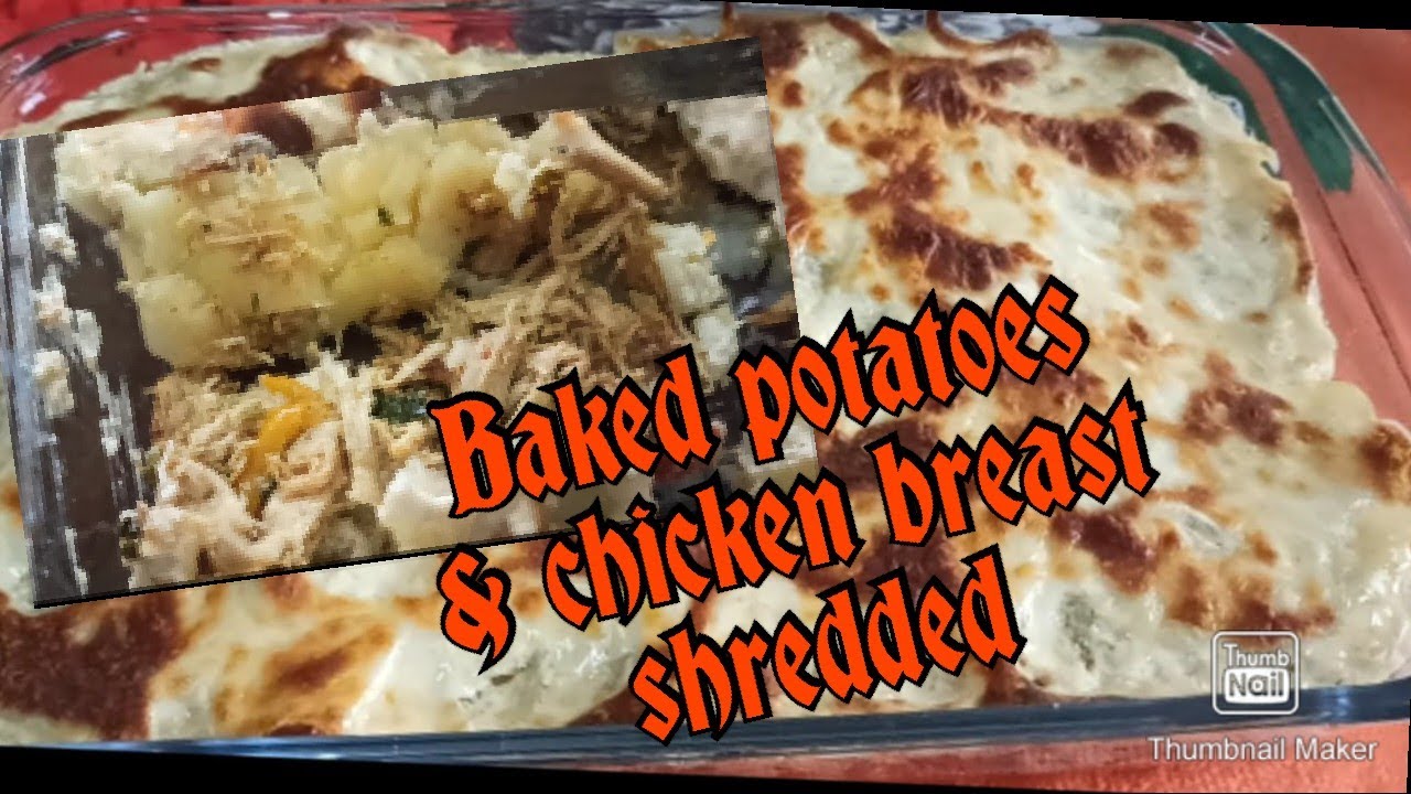 How to make Baked Potatoes with Chicken breast ( Shredded)/ Thelma ...