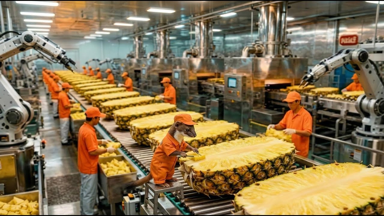 Inside a Modern Pineapple Factory: From farm to delicious juice (The ...