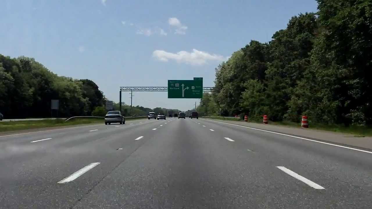 Interstate 95 - Massachusetts (Exits 47 to 45) southbound - YouTube