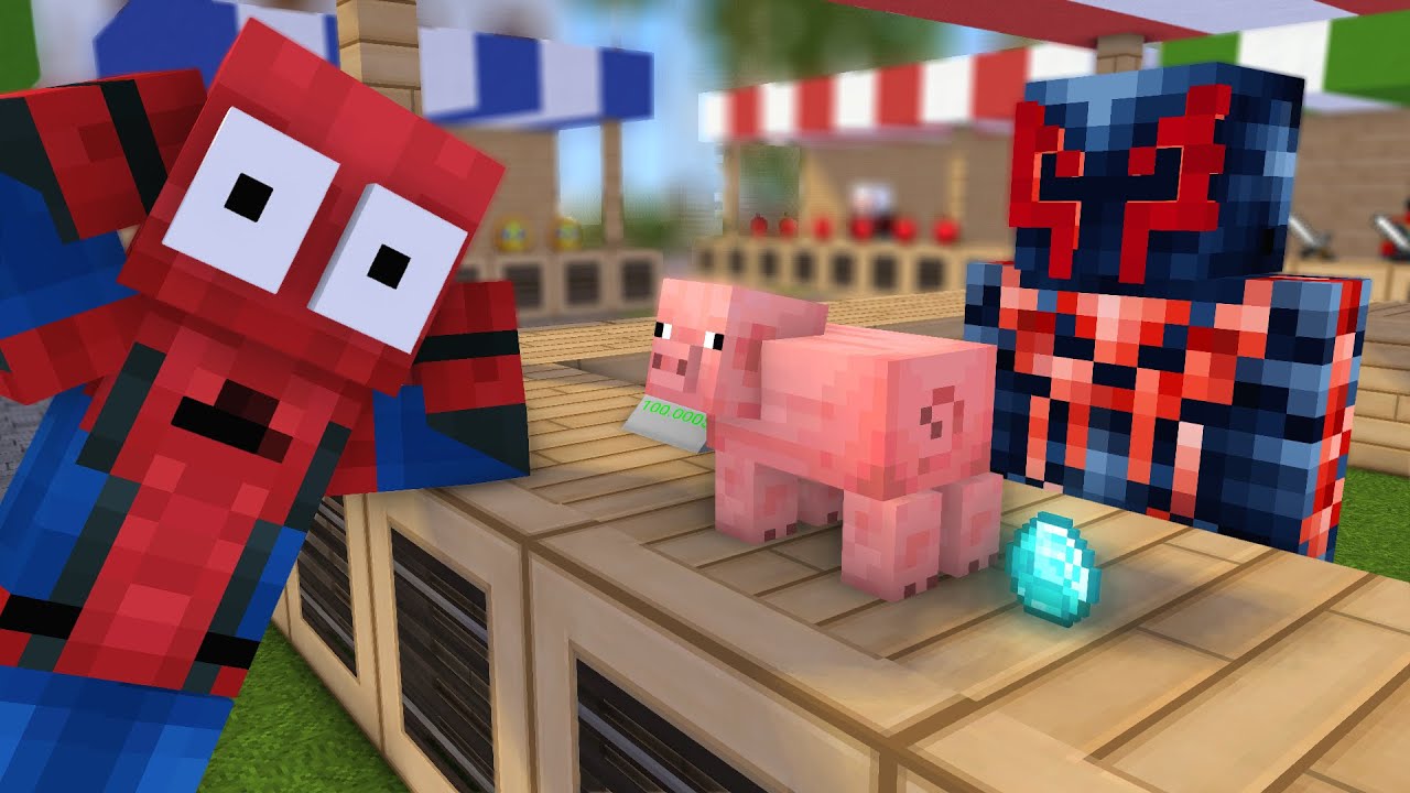 Pig of Spider man | Minecraft meme | Animation Comedy - YouTube