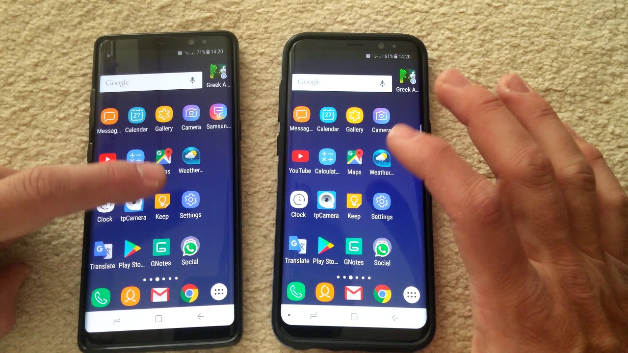 Samsung Note 8 vs S8 plus Snapdragon speedtest - YouTube