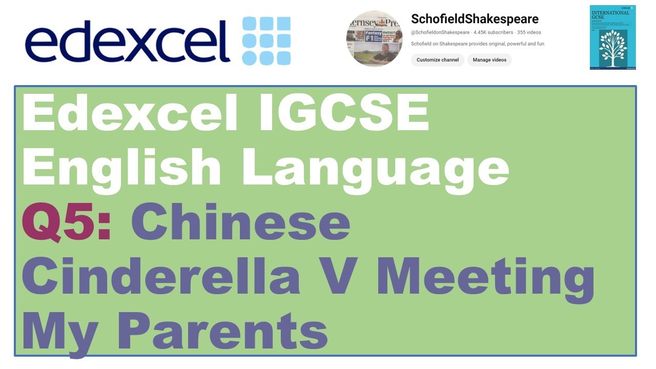 Achieving a Grade 9: Q5 - Chinese Cinderella (Edexcel IGCSE English ...