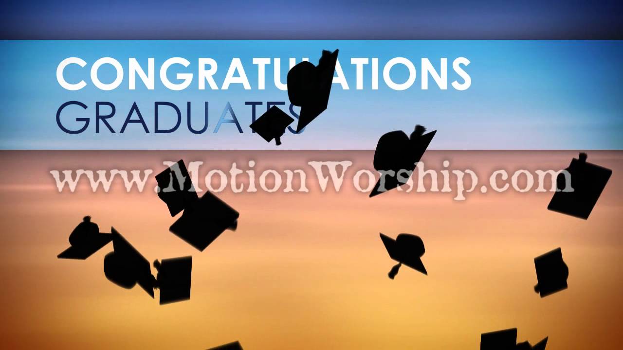 Congratulations Graduates Flying Caps Seamless HD Loop - YouTube