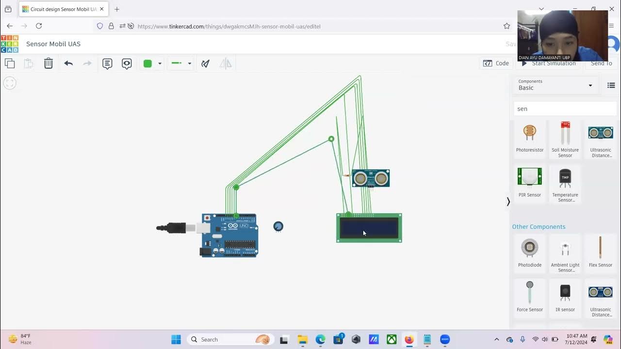 Membuat Rangkaian Komponen Arduino Sensor Mobil Menggunakan Tinkercad ...