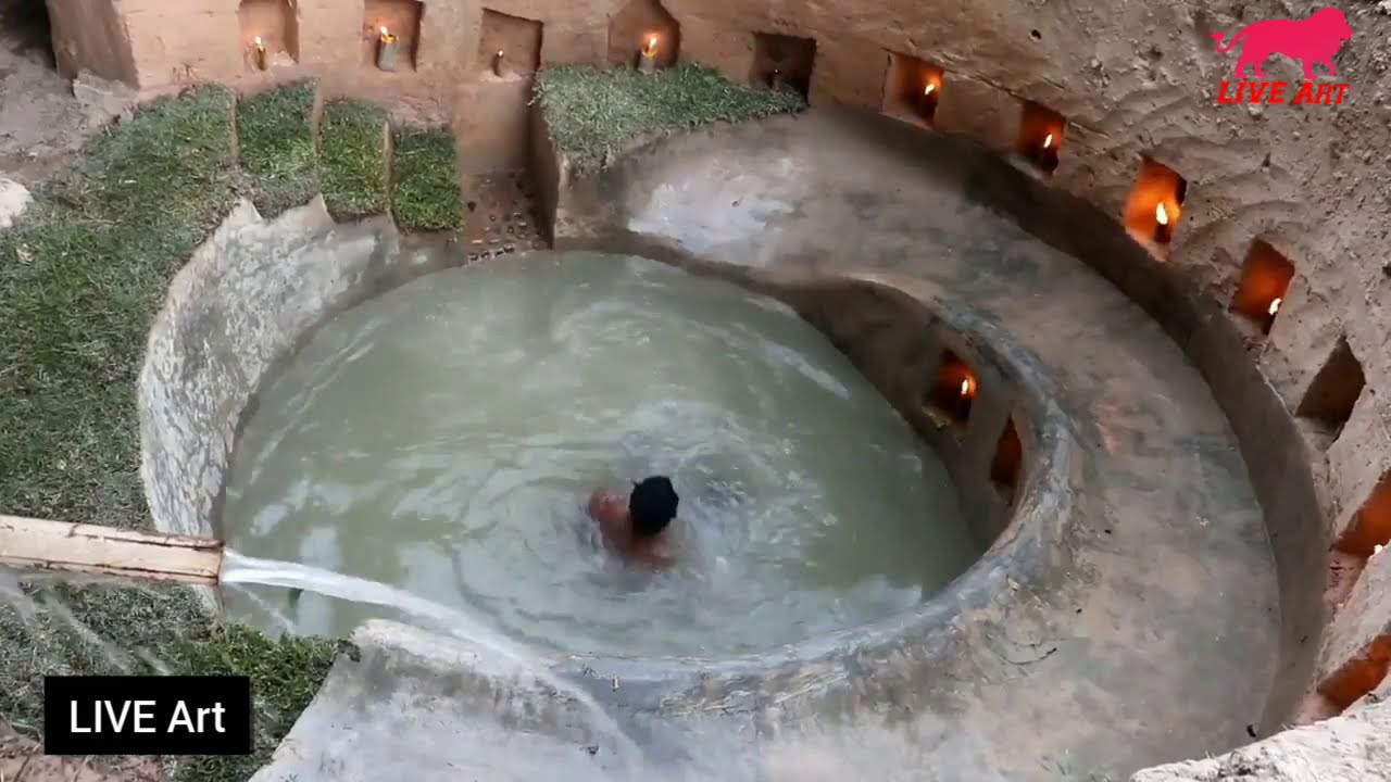 Beautiful house with Aboriginal underground swimming pool LIVE Art ...