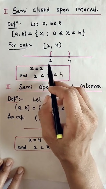 Semi closed open interval & Semi open closed interval. - YouTube