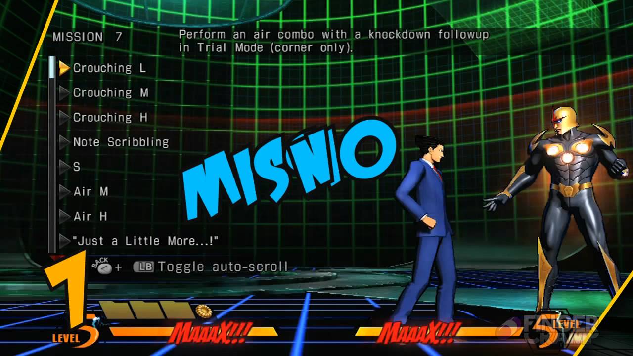 Ultimate Marvel Vs Capcom 3 Phoenix Wright Mission Mode FingerCramp ...