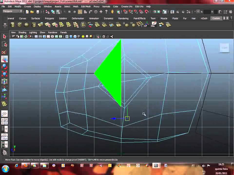 Maya modeling a fish part 03 - YouTube
