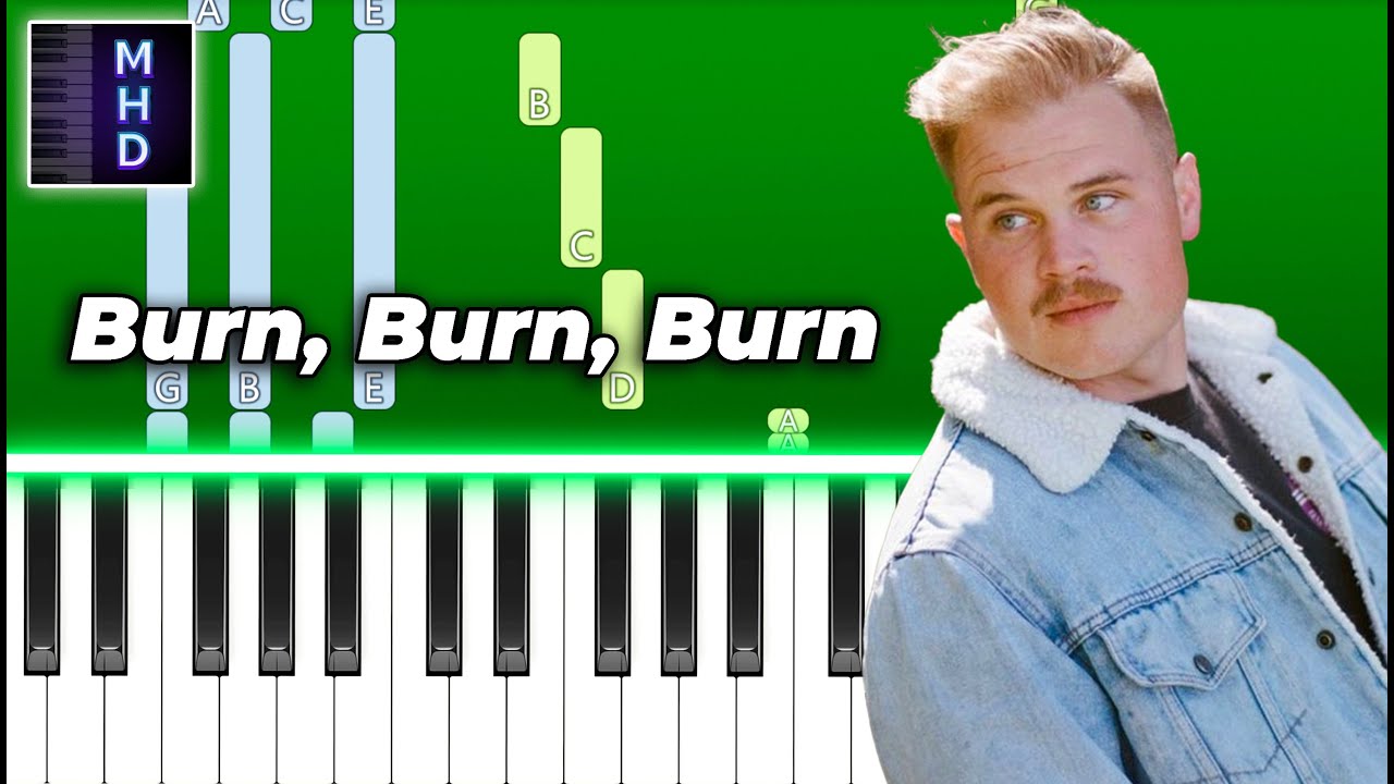 Zach Bryan - Burn, Burn, Burn - Piano Tutorial - YouTube