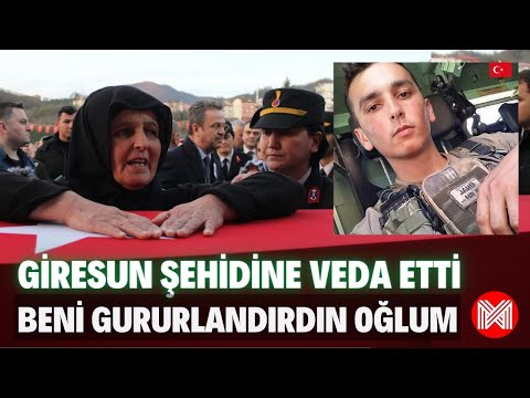 Giresun Şehidine veda etti. \