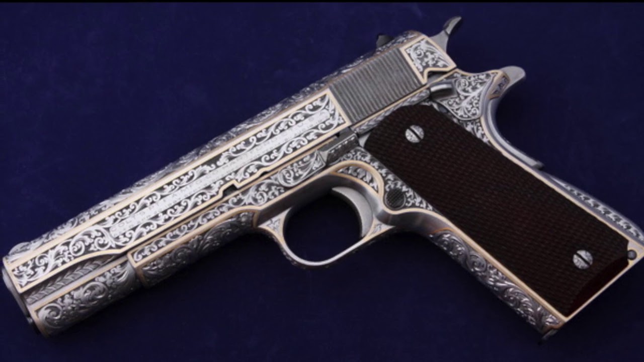 Colt .38 Super Gun engraving - YouTube