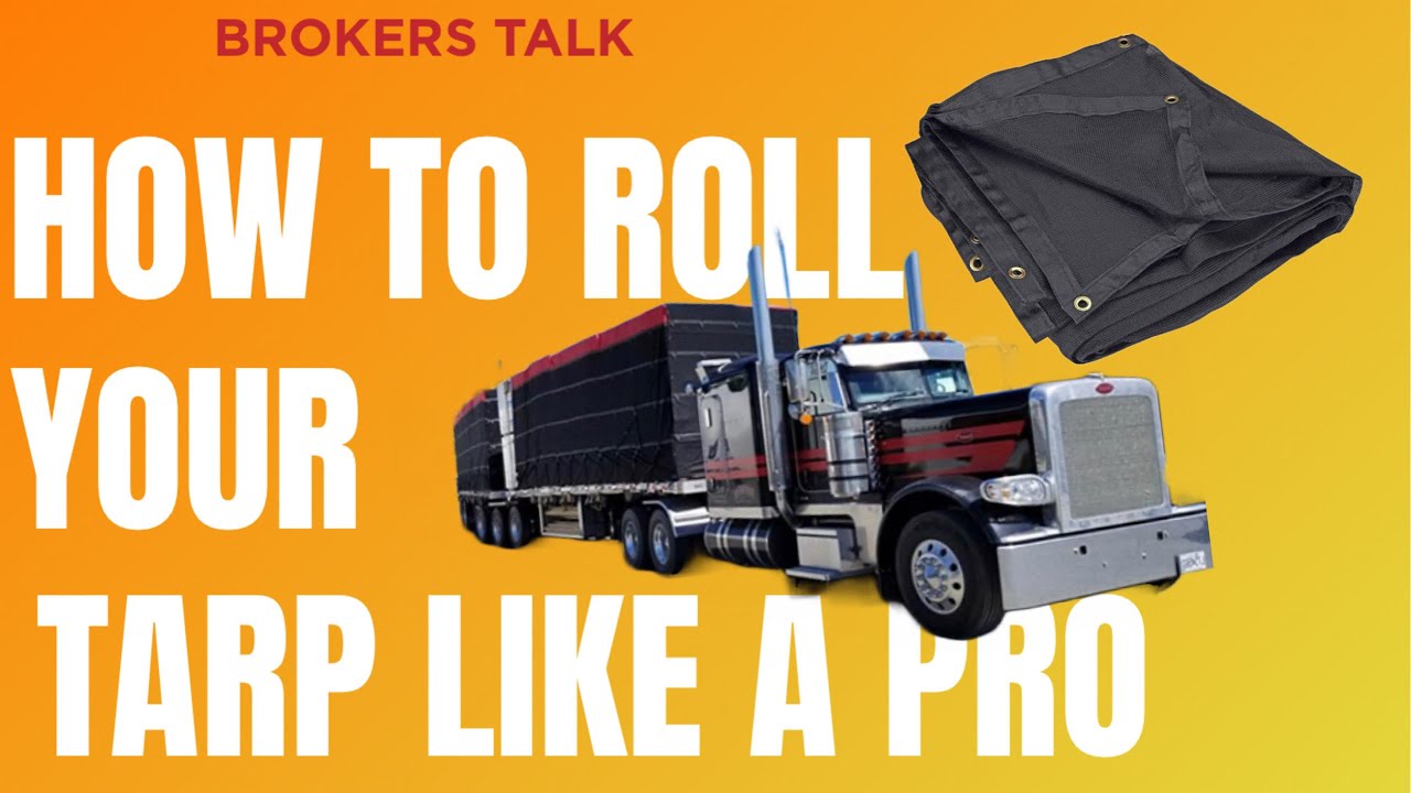 Flatbed Trucking 🚛 | How To Roll Up Your Tarp Easily #howto #trucking # ...