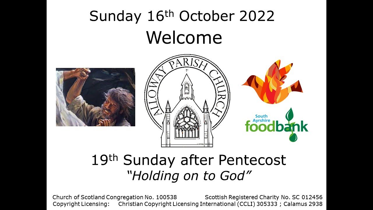 Alloway Parish Church Service - Sunday, 16th October 2022 (Live-stream) - YouTube