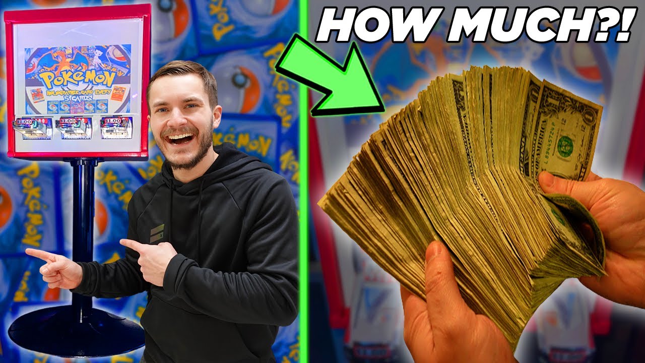 Collecting Money From Our POKEMON Card Vending Machine! - YouTube