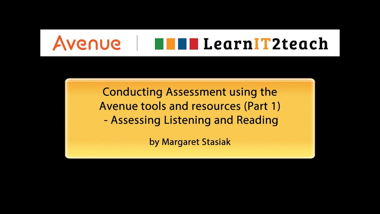 Conducting Assessment using Avenue tools and resources (Part 1 ...