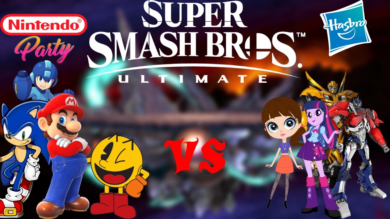 Super Smash Bros Ultimate Battles: Team Party VS Team Hasbro - YouTube