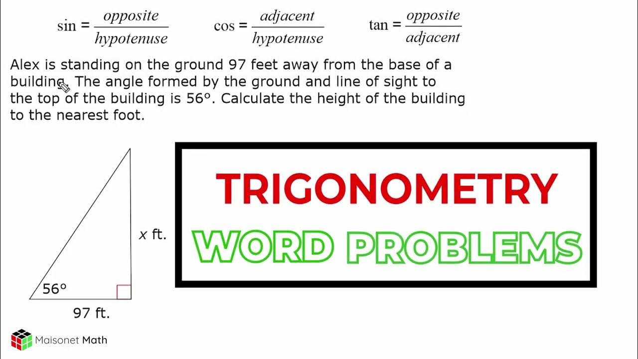Trigonometry Word Problems: Finding Building Height - YouTube
