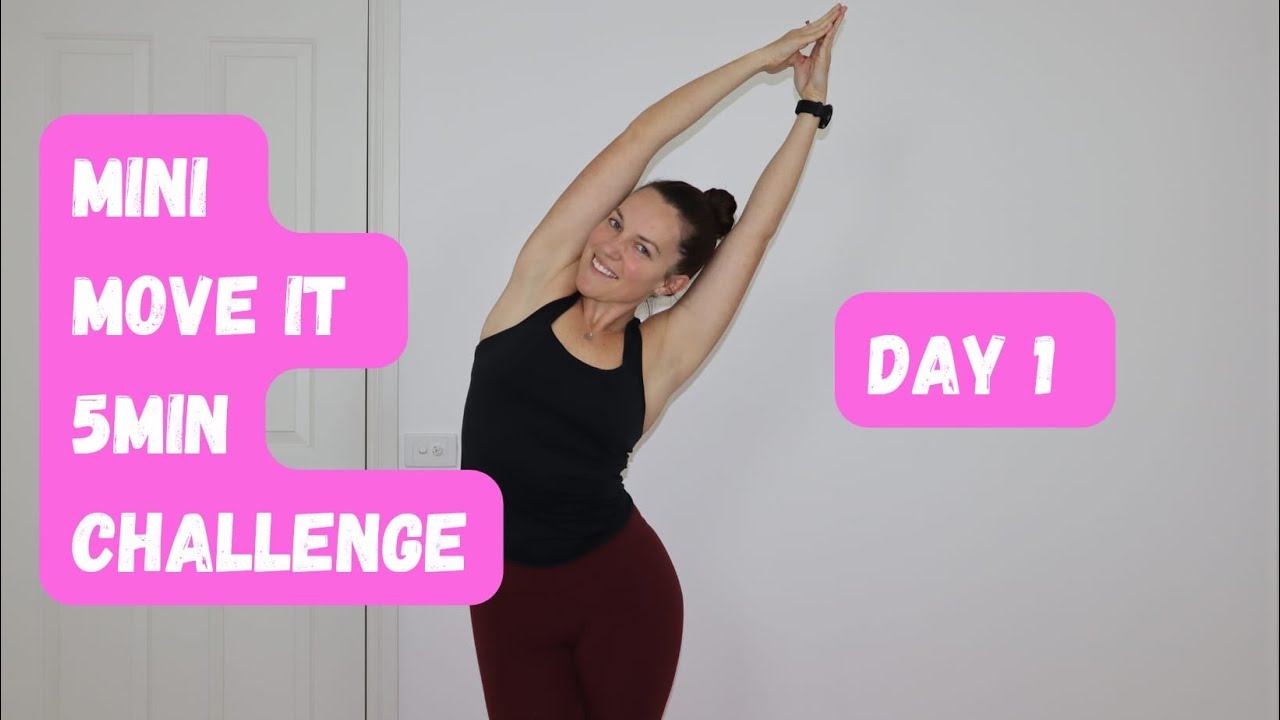 5 min MINI MOVE IT CHALLENGE DAY 1 (No Equipment) - MOVE your body ...