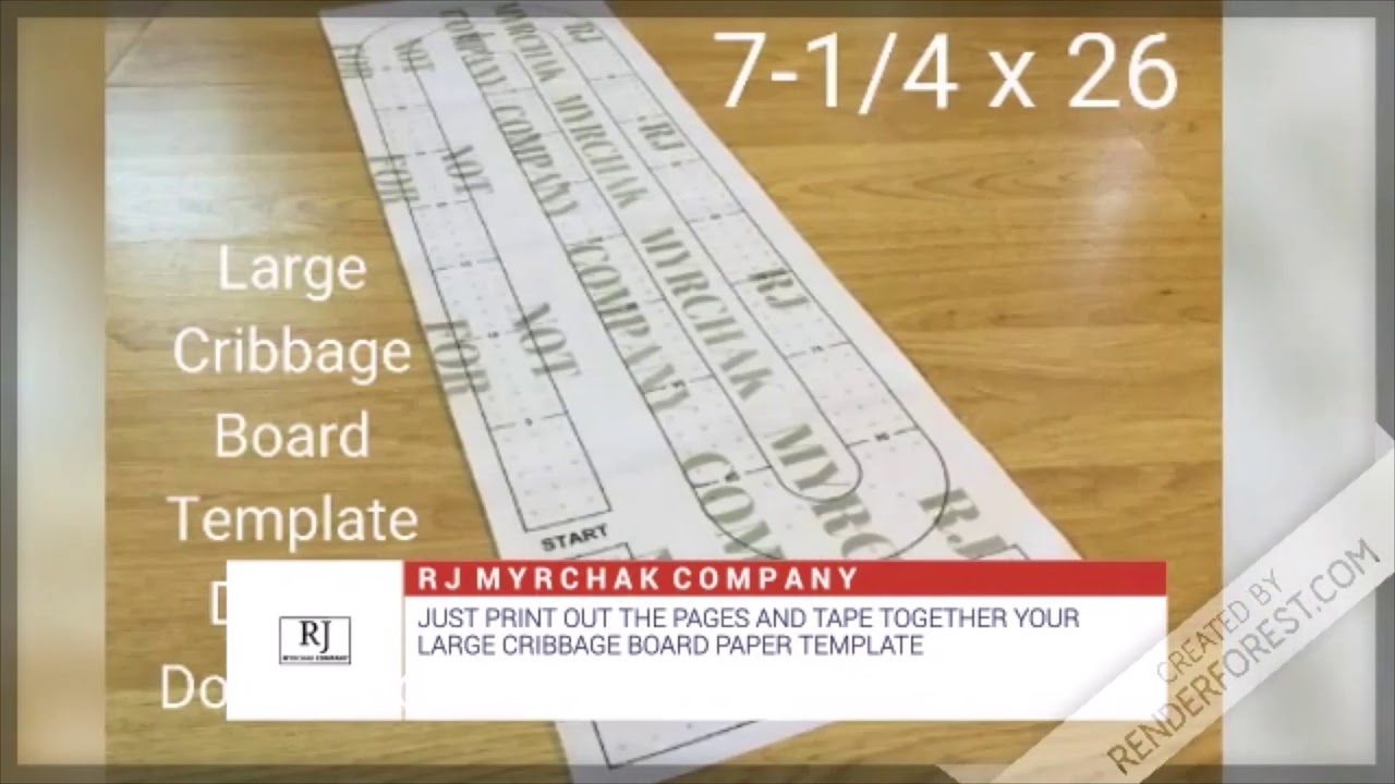 Large Cribbage Board Paper Templates - YouTube