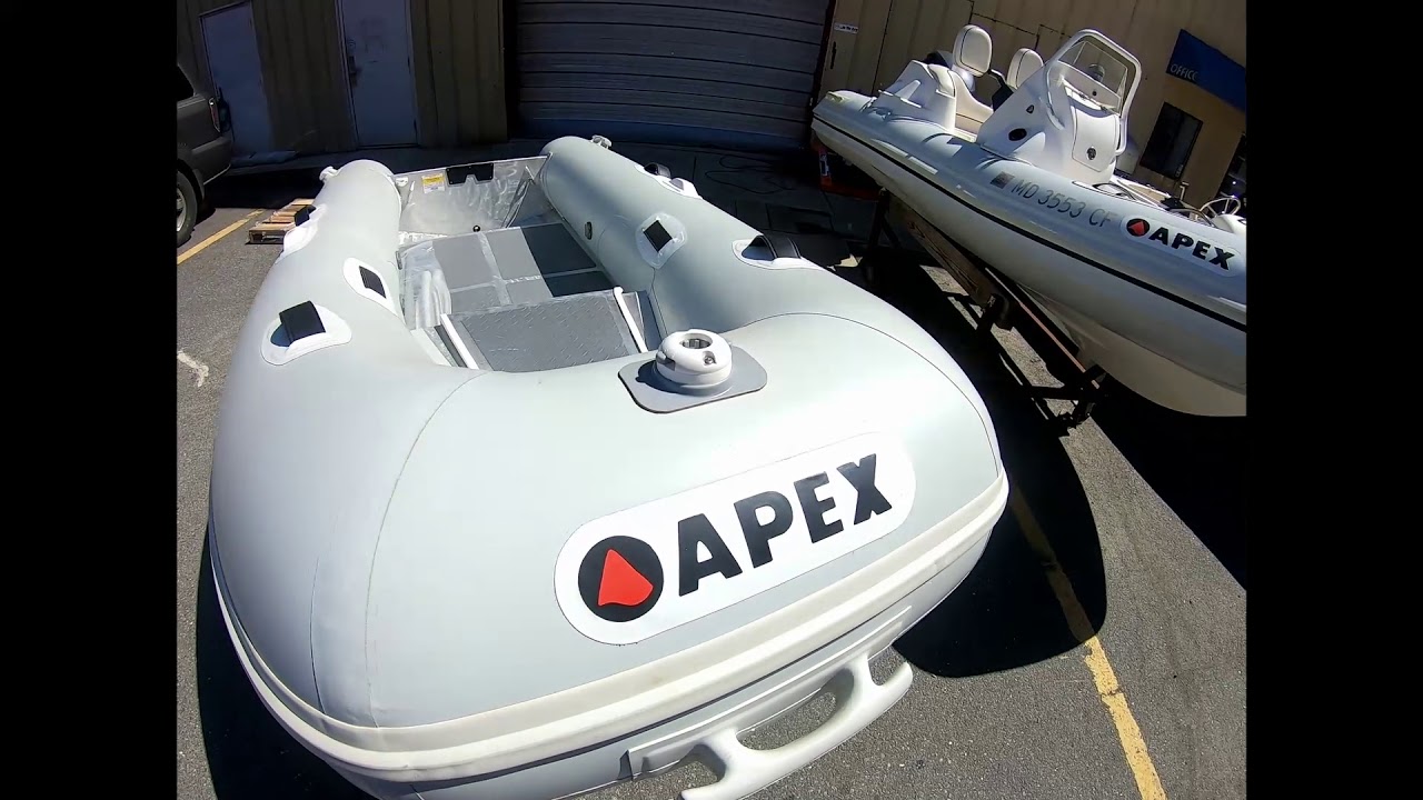 Apex A-11 Aluminum Locker RIB Inflatable Boat - YouTube