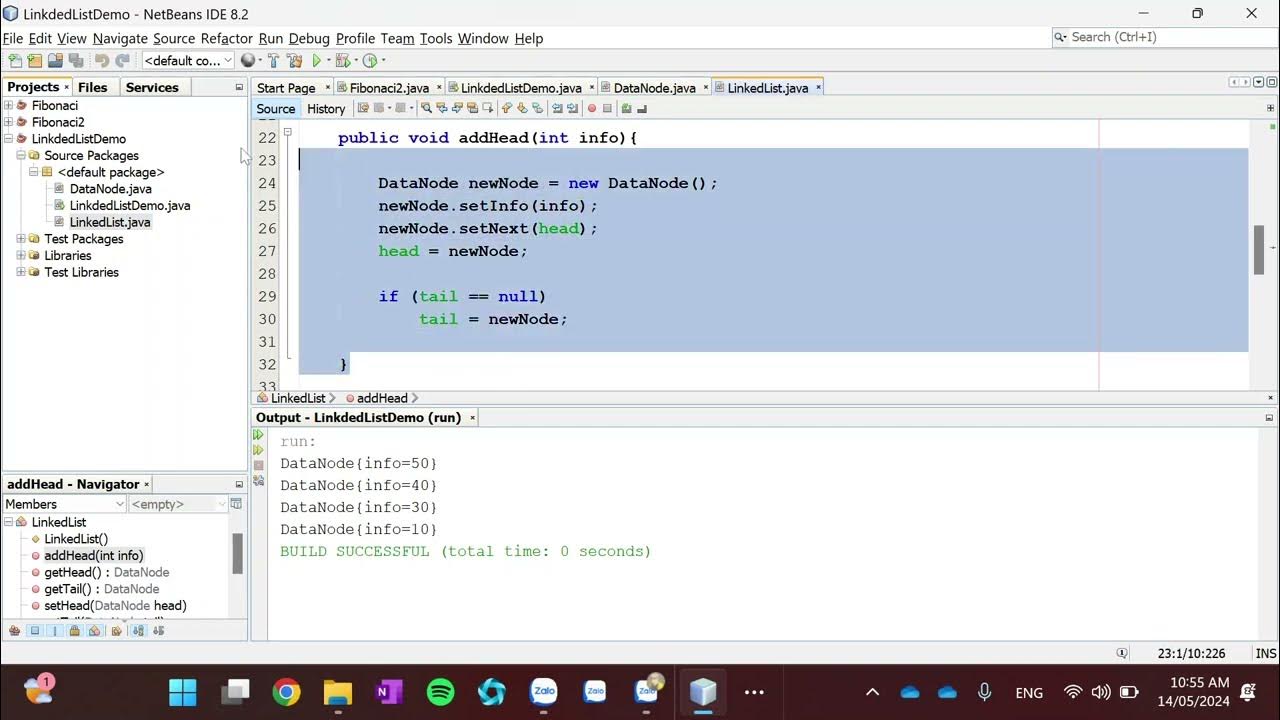 CSD201 W2 Linked List - Coding - YouTube