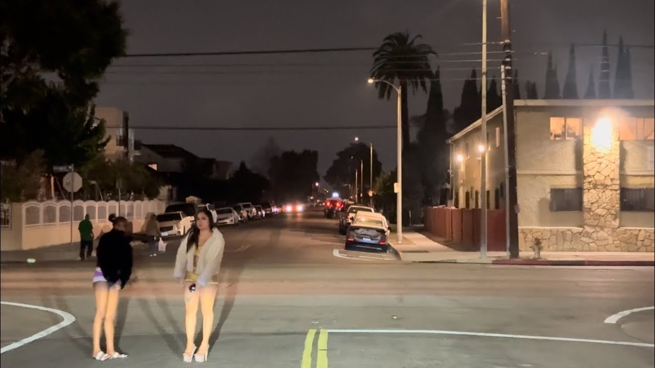 Driving Down Figueroa Street in Los Angeles – Nightlife & Street Scene ...
