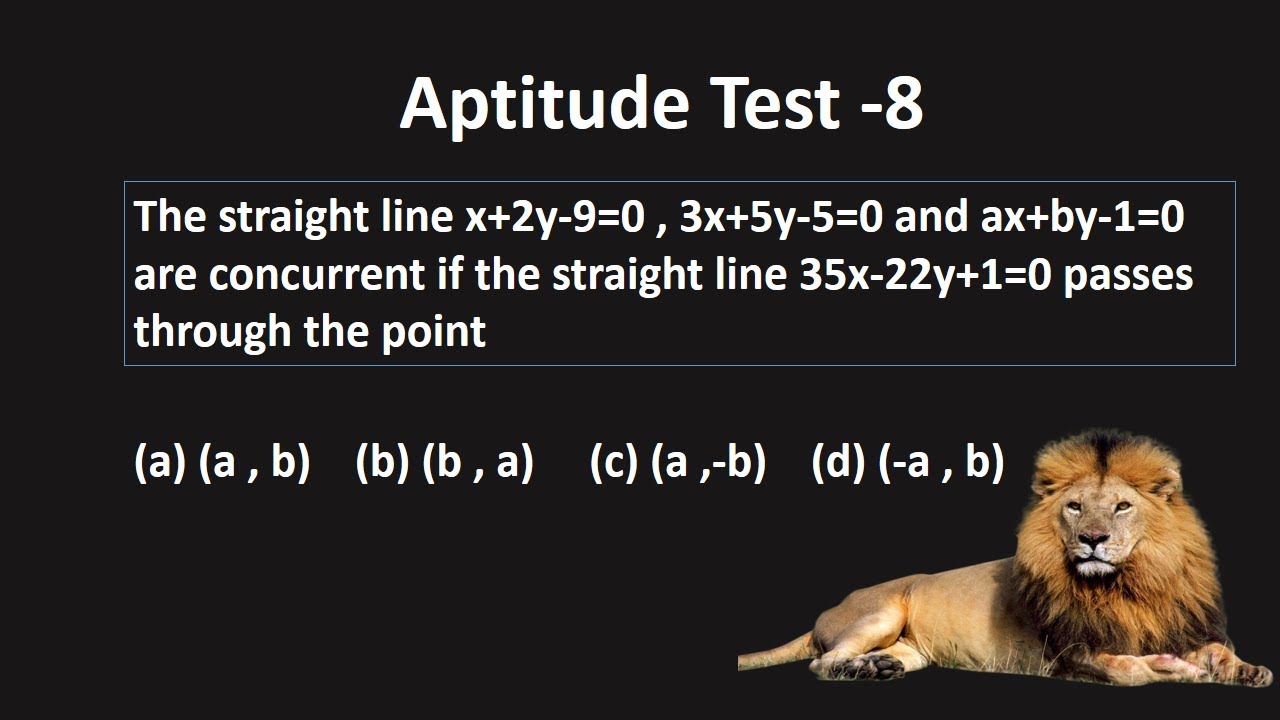 aptitude test 8 - YouTube